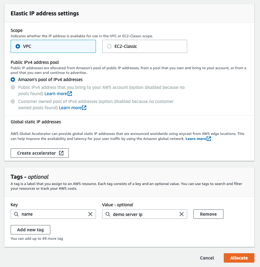 การสร้าง Elastic Ip และ Assign ไปยัง Aws Ec2 Instance A Code Of